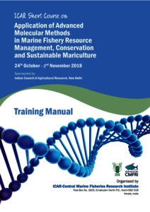 Training Manual ICAR Short course on Application of advanced molecular methods in marine fishery ...